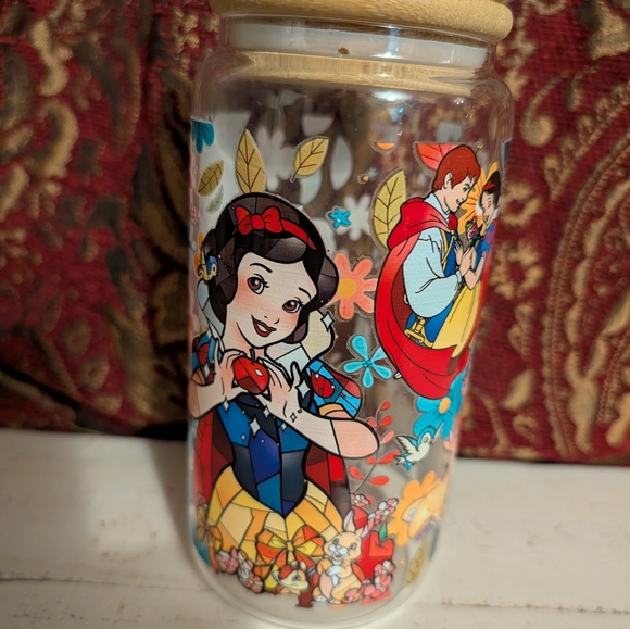 homemade | Kitchen | Disney Princess Glass Storage Jar With Bamboo Lid ...